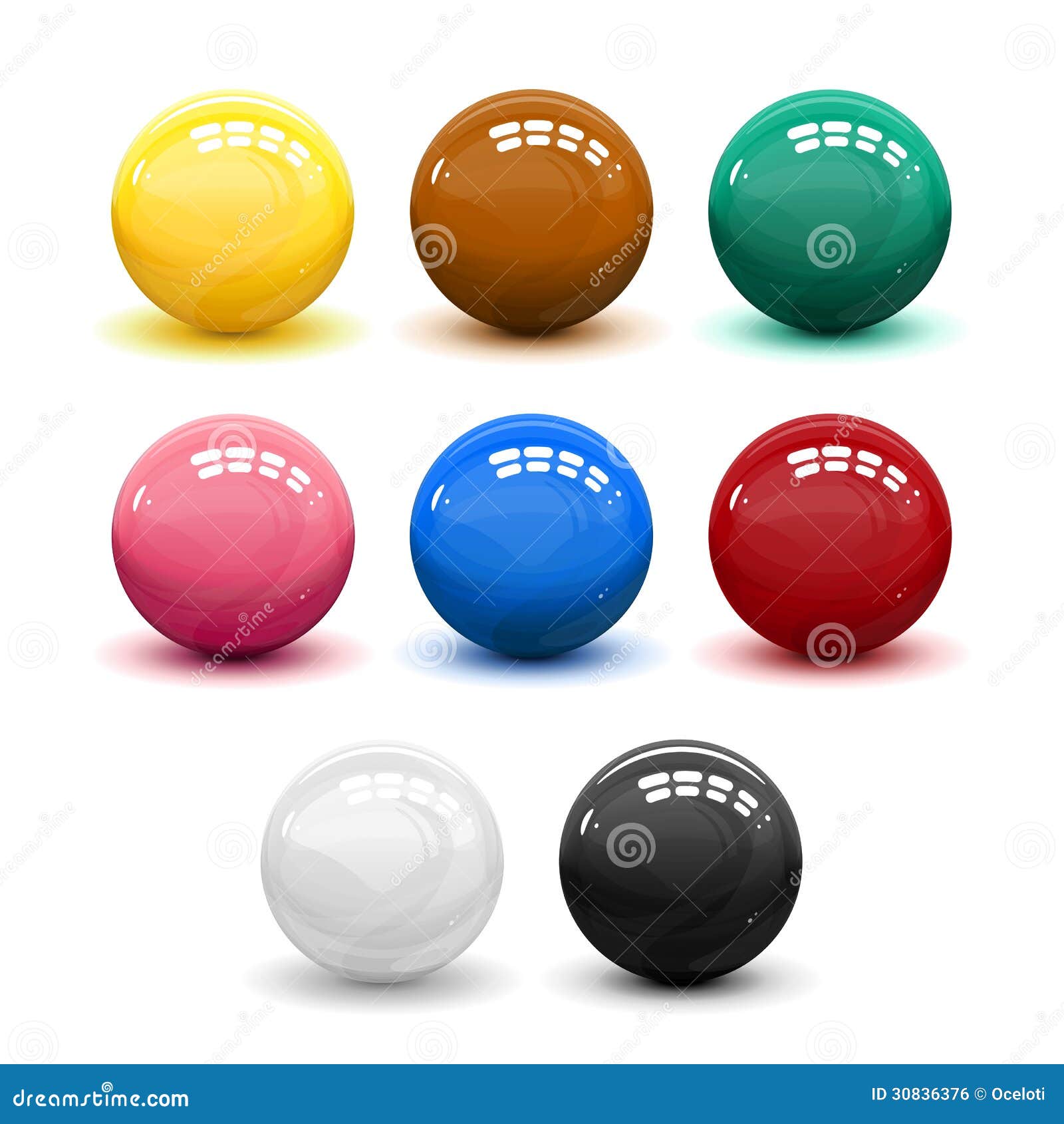 Snooker balls stock illustration. Illustration of individual - 30836376