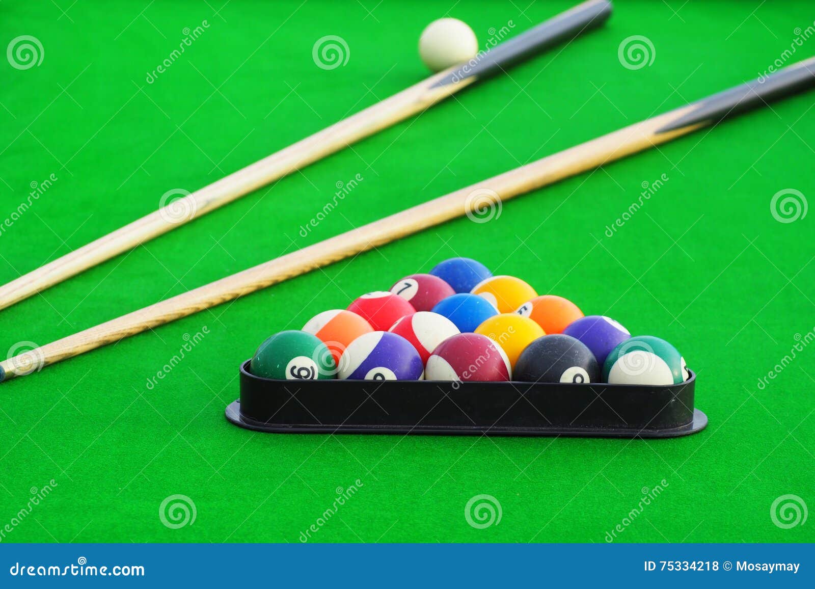 Snooker Balls on Snooker Table Stock Photo - Image of colorful ...