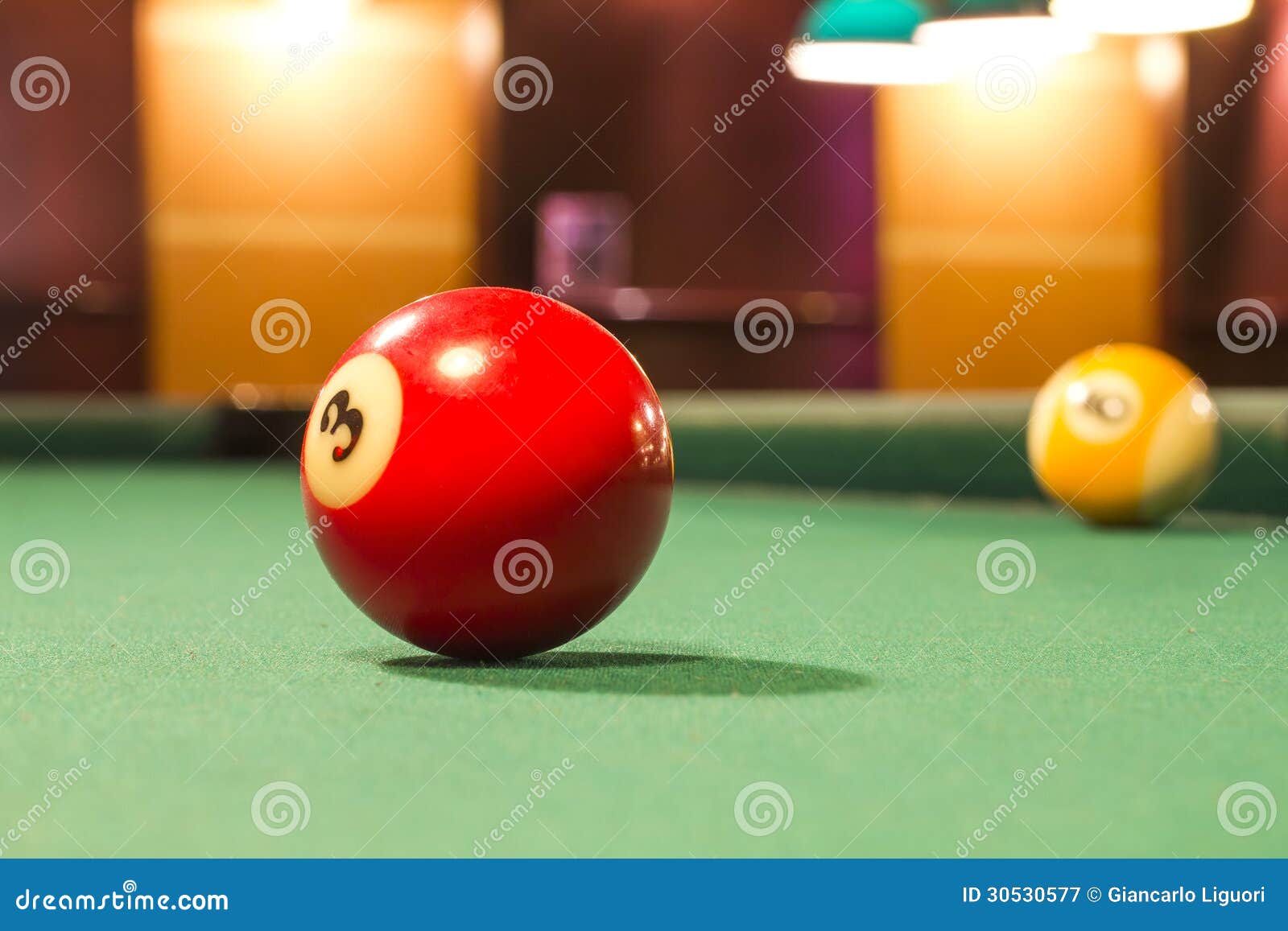 Snooker balls on a table stock image. Image of foreground - 30530577