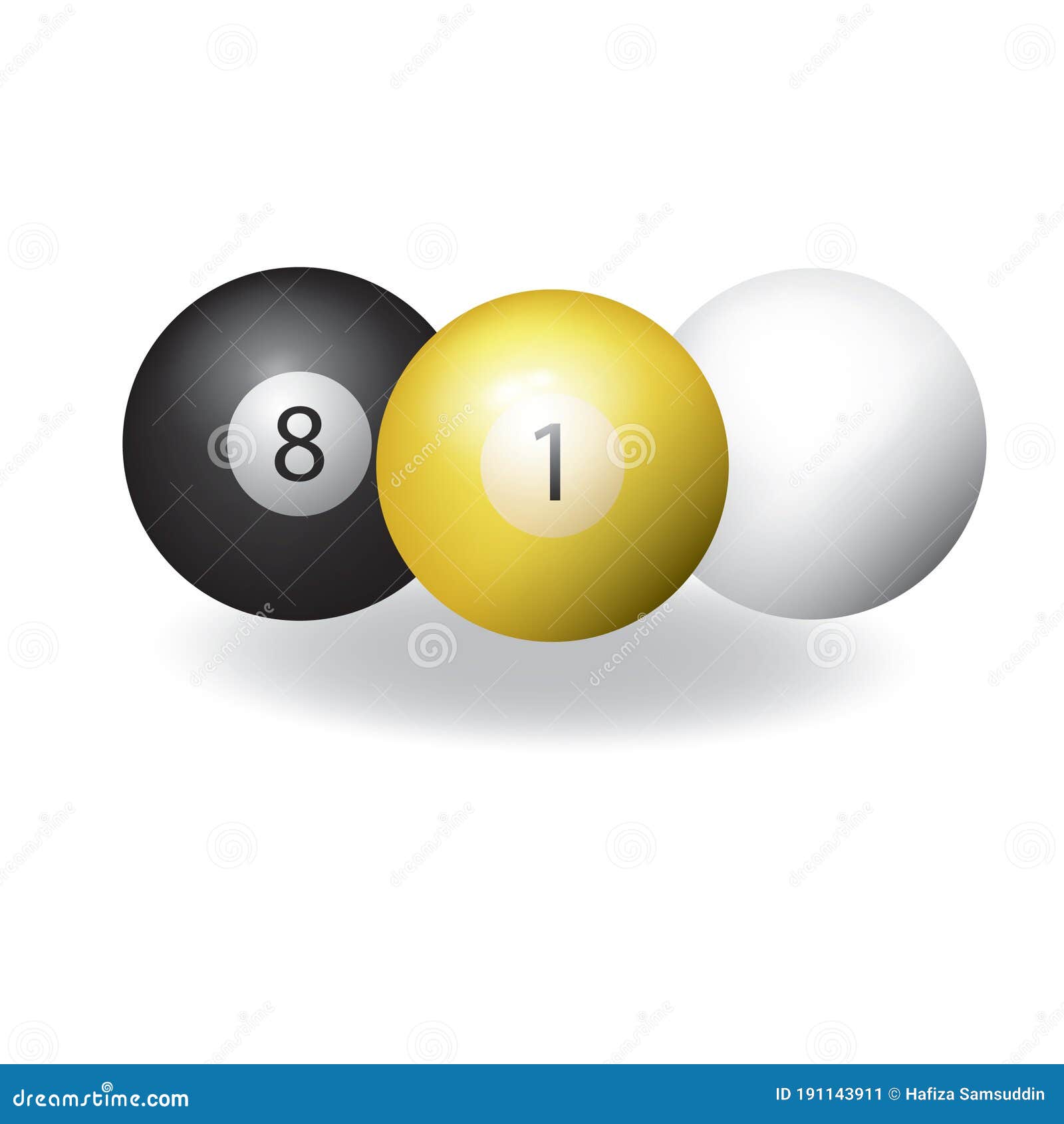 Snooker Balls. Vector Illustration Decorative Design Stock Vector ...