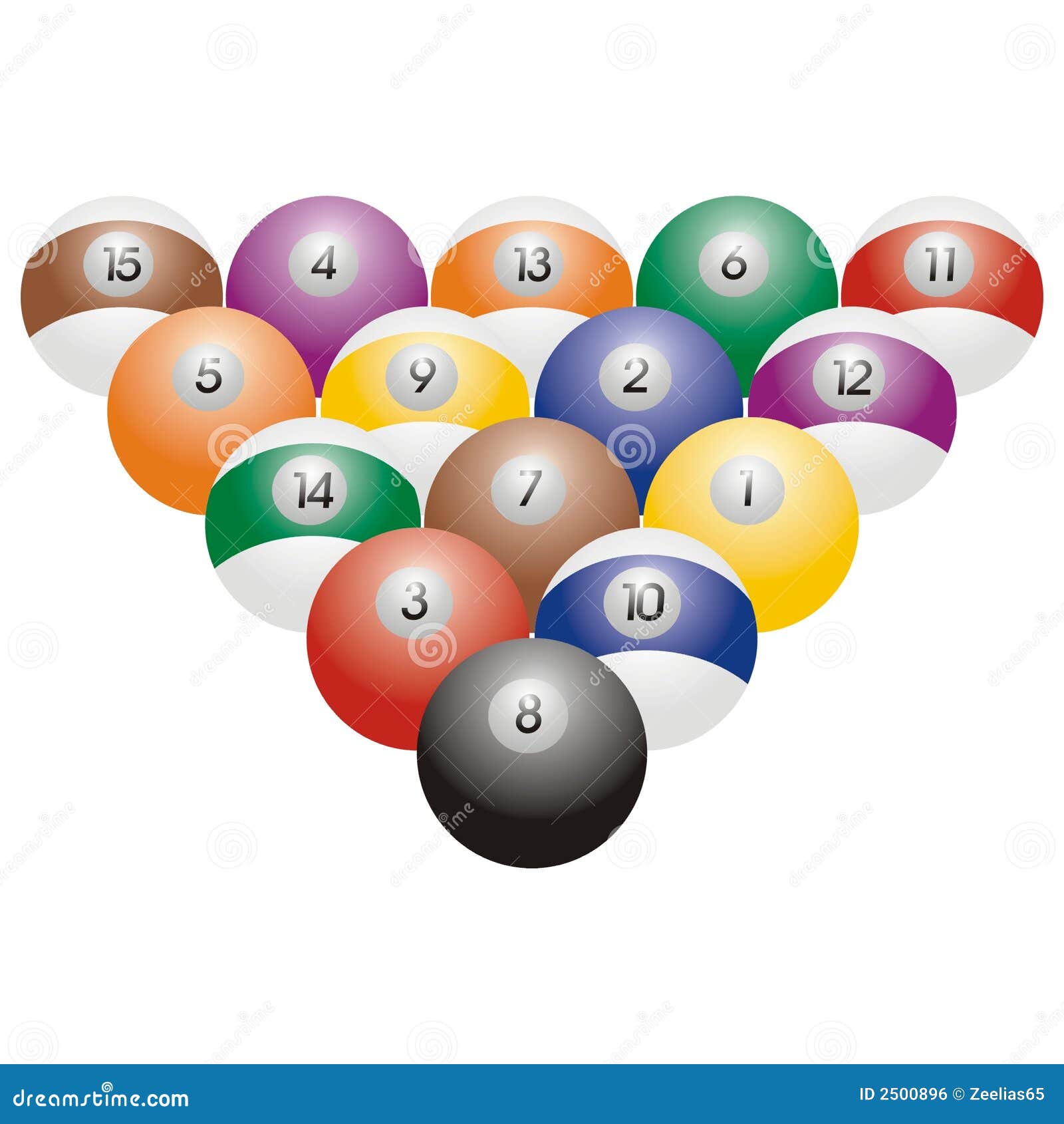 Snooker or billiard balls stock vector. Illustration of drawing - 2500896