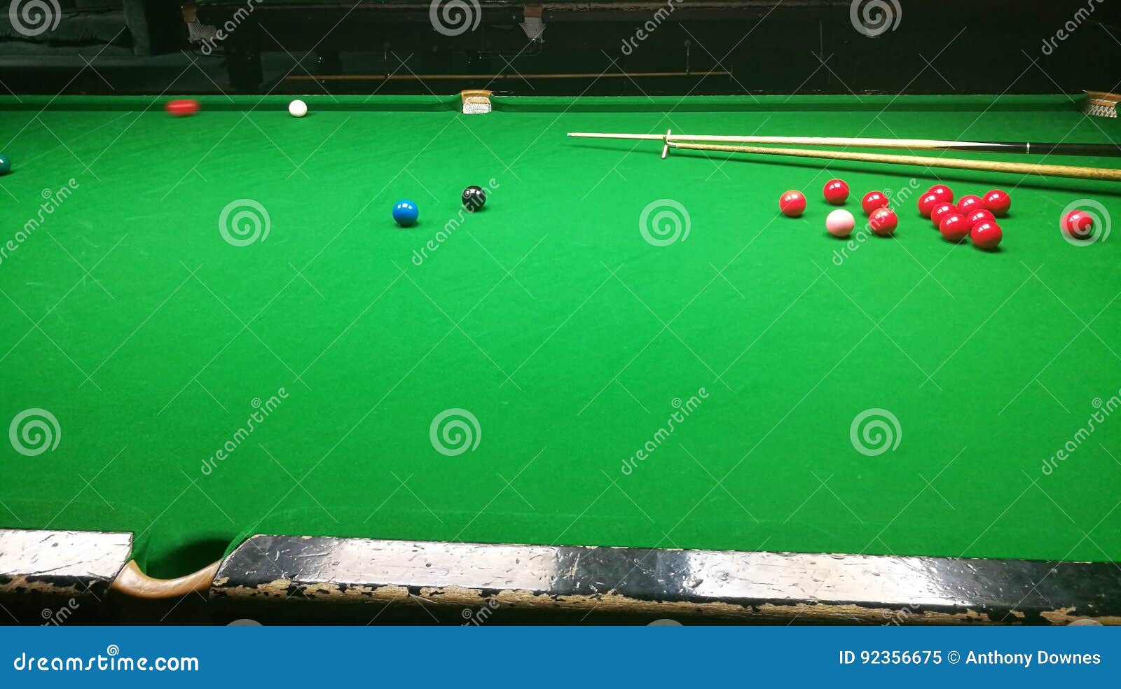 Snooker Colours stock image. Image of pockets, table - 92356675