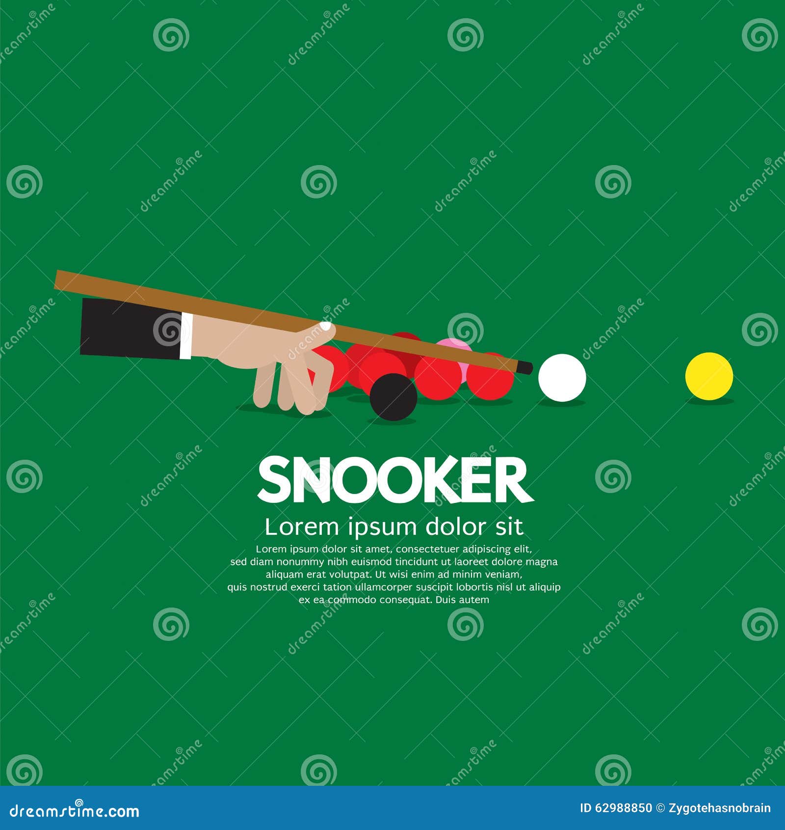Snooker Competition. stock vector. Illustration of hand - 62988850