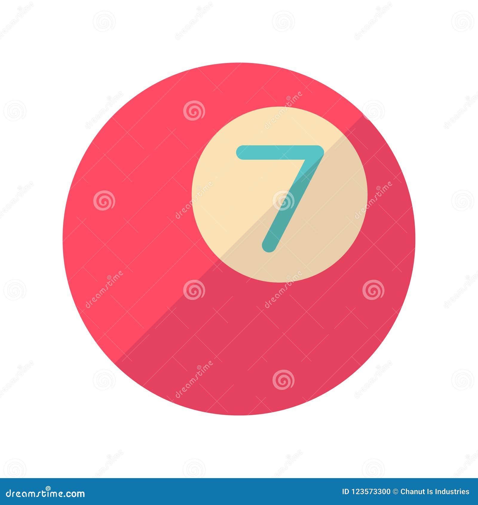 Snooker Flat Icon stock vector. Illustration of game - 123573300