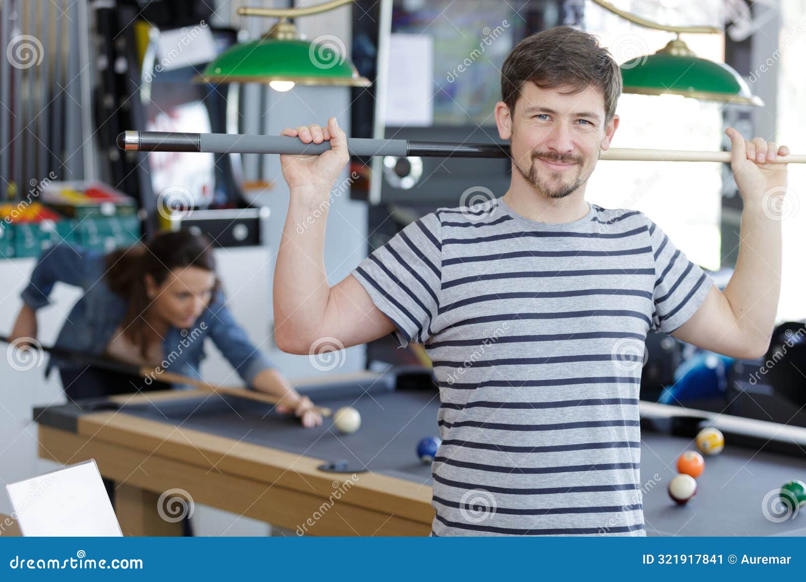 Snooker Player Playing with Stick Stock Image - Image of hand, person ...
