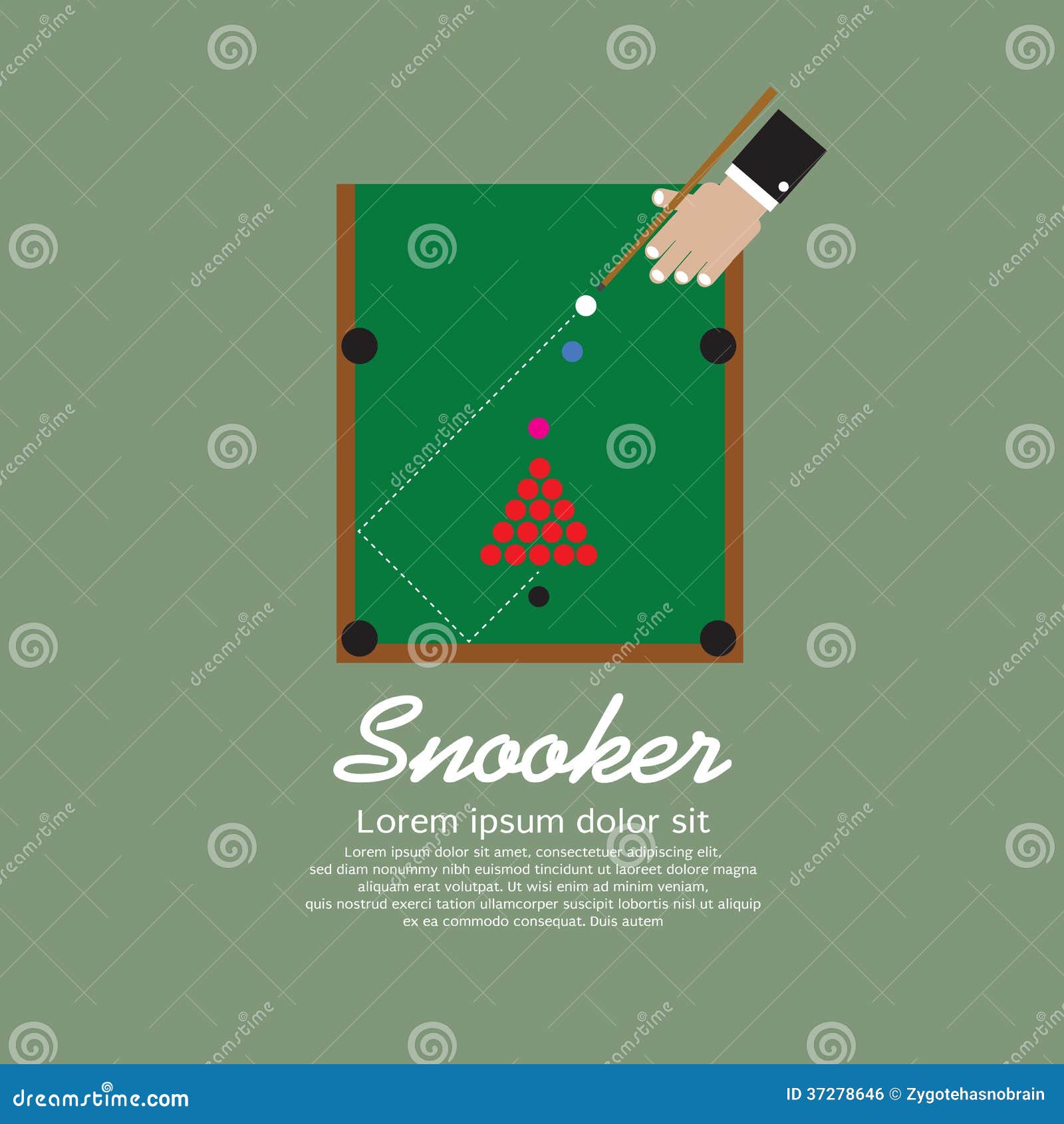 Snooker Playing. stock vector. Illustration of entertainment - 37278646