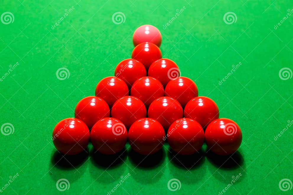 Snooker Red Ball on a Billiard Table Stock Image - Image of blue, frame ...