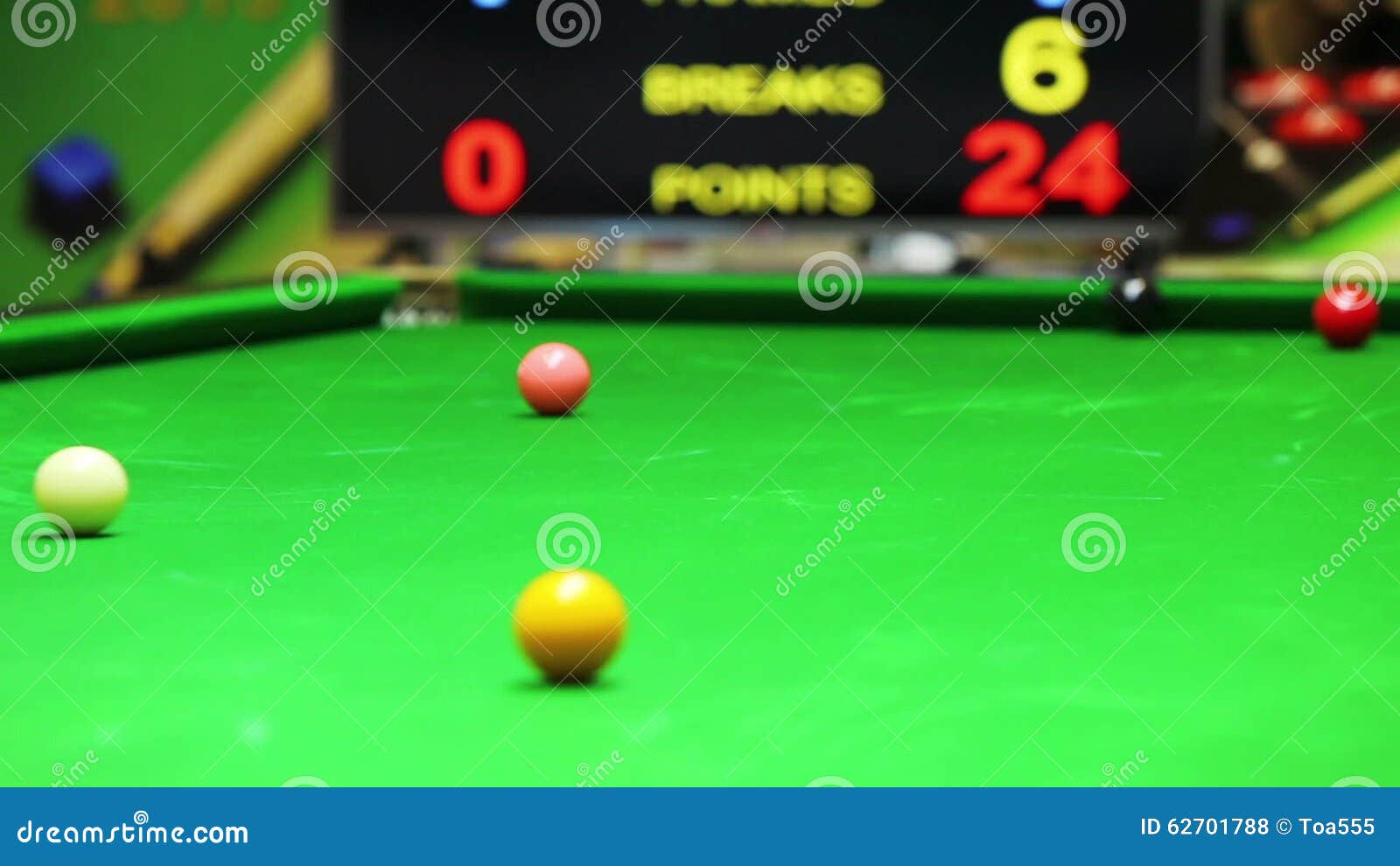 Snooker Referee Put Blue Ball on Point Stock Footage - Video of number ...