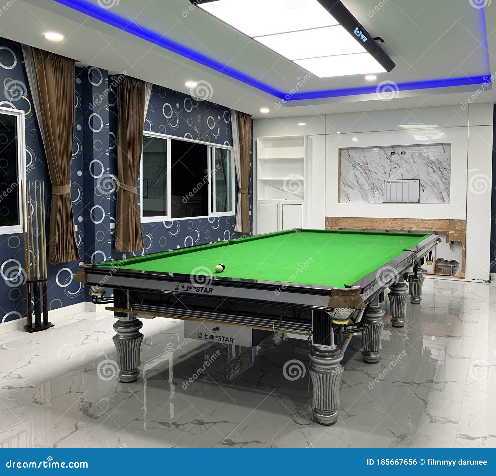 Snooker room stock photo. Image of normal, snooker, snookerroom - 185667656