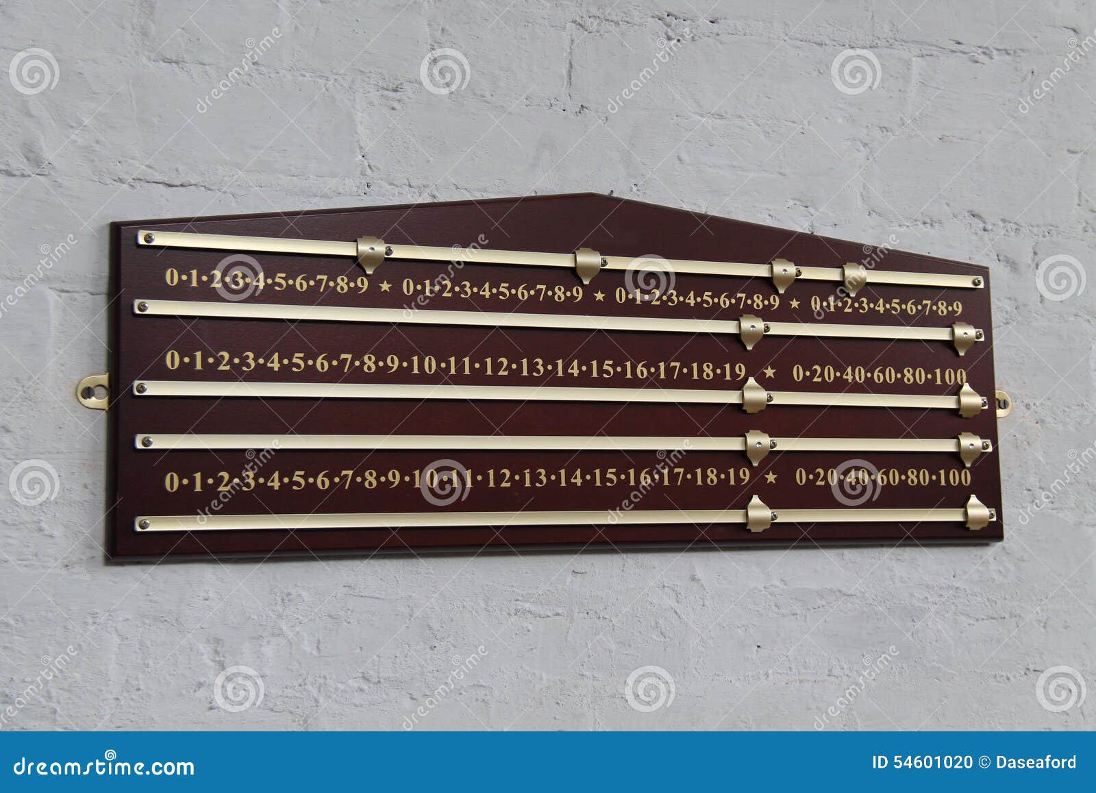 Snooker Score Board. stock photo. Image of scoreboard - 54601020