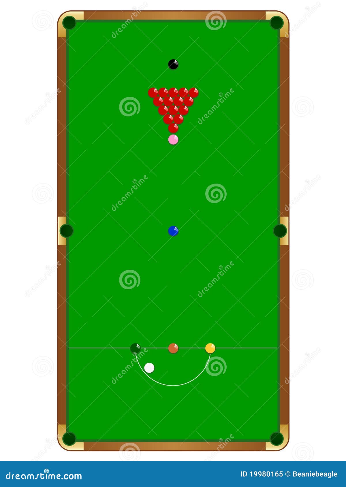 Snooker Table stock vector. Illustration of felt, element - 19980165
