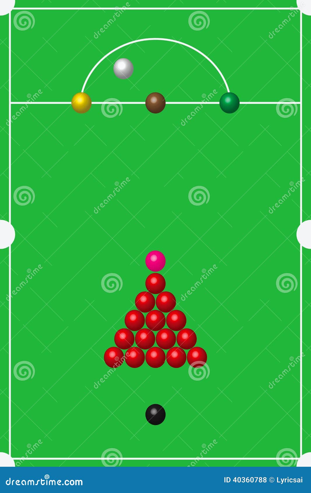 Snooker stock vector. Illustration of frame, sport, surface - 40360788