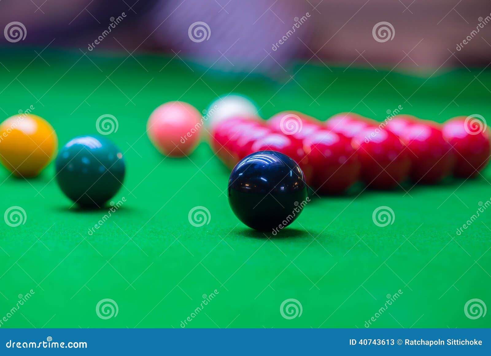 Snooker Table 6 colors stock image. Image of yellow, together - 40743613