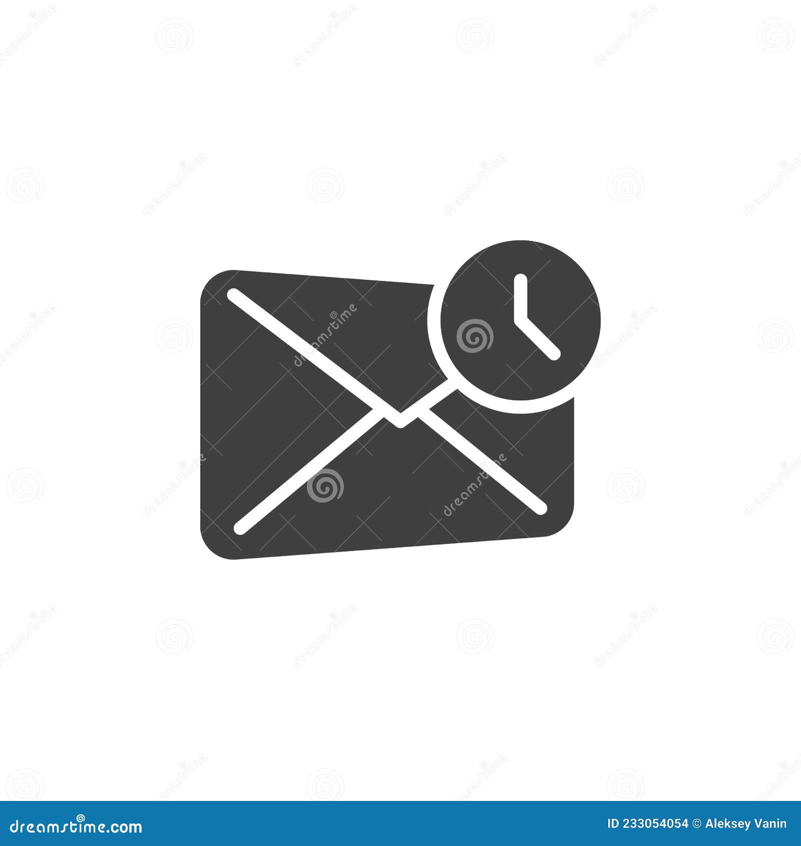 Snooze Email Notification Vector Icon Stock Vector - Illustration of ...