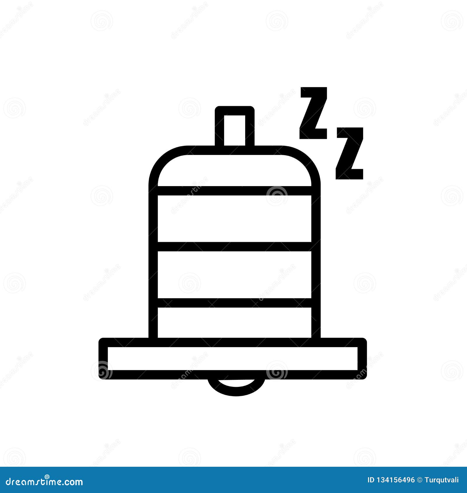 Snooze Icon Vector Isolated on White Background, Snooze Sign , Line and ...