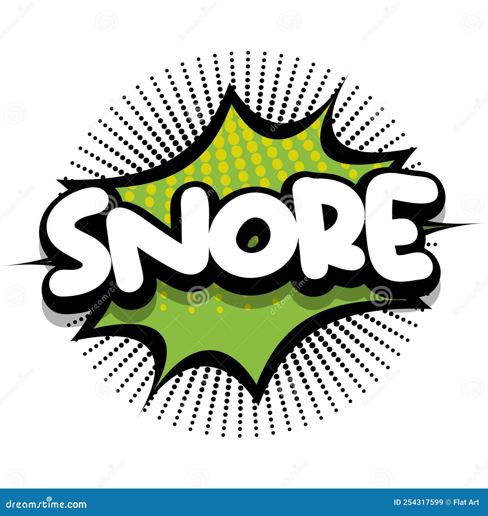 Snore Comic Book Explosion Bubble Vector Illustration Stock Vector ...