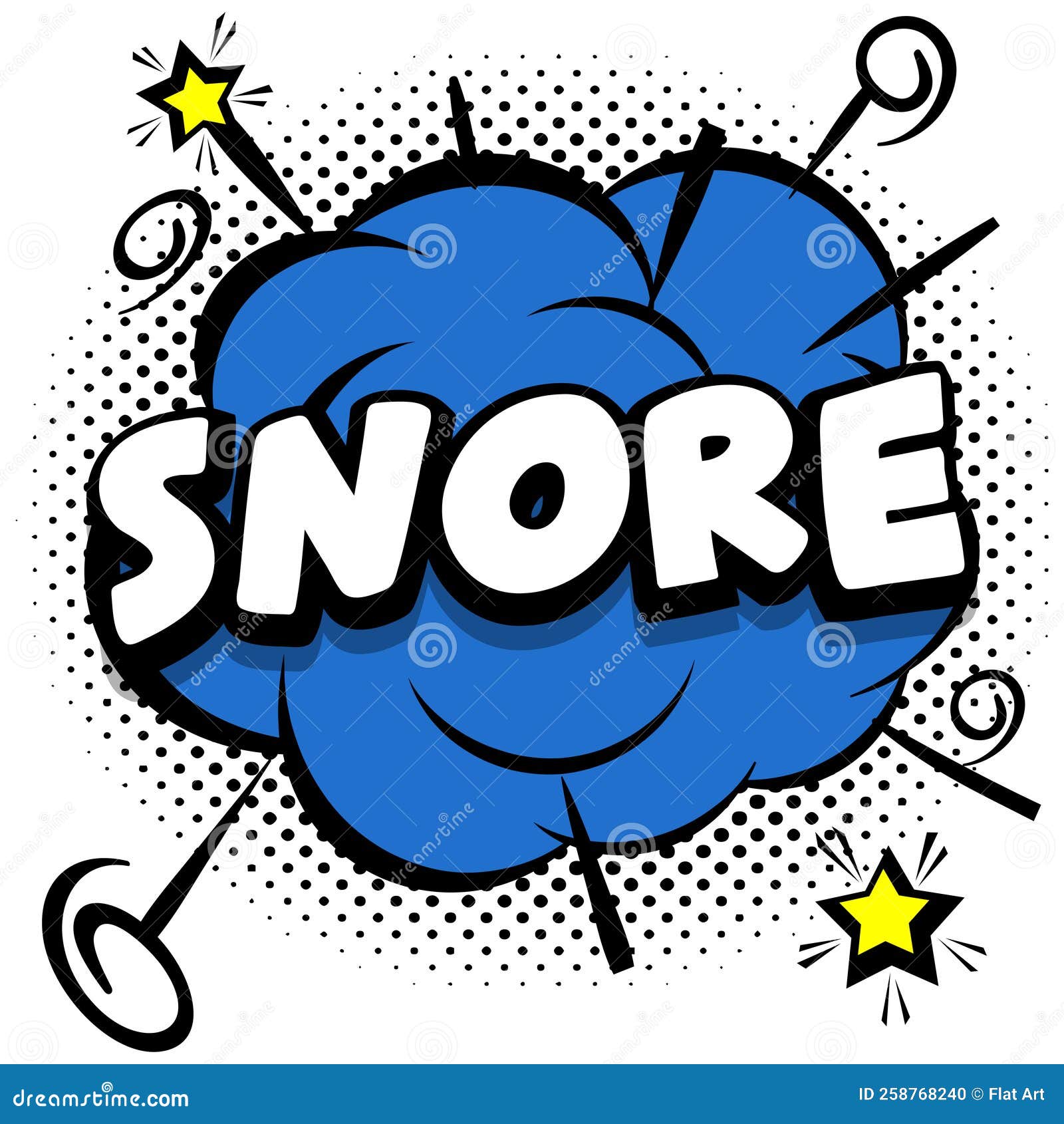 Snore Comic Bright Template with Speech Bubbles on Colorful Frames ...