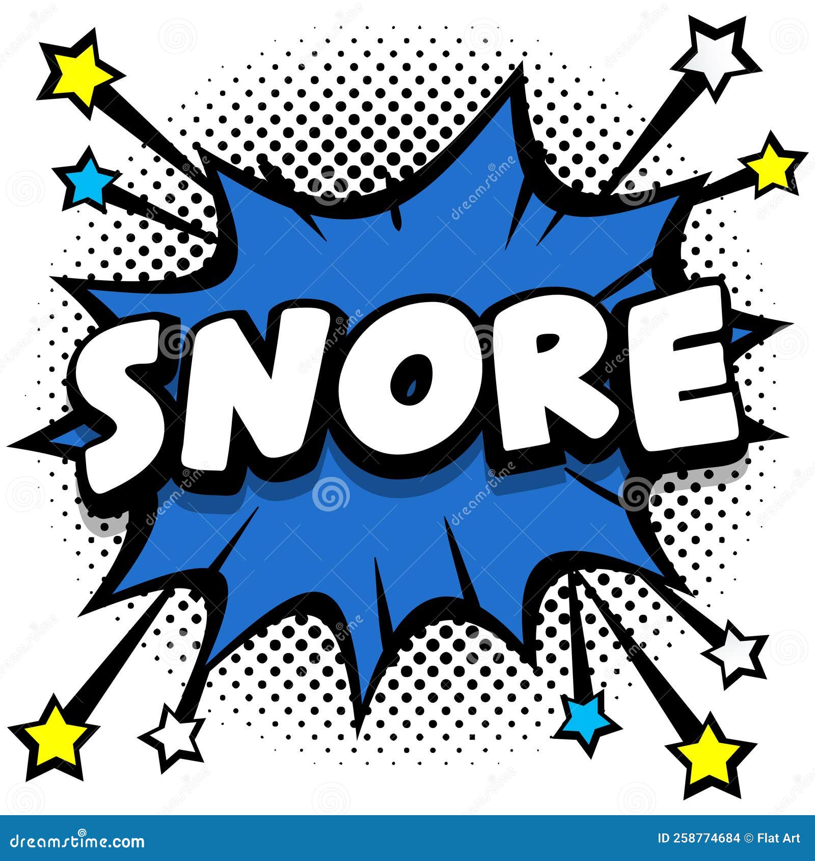 Snore Pop Art Comic Speech Bubbles Book Sound Effects Stock Vector ...