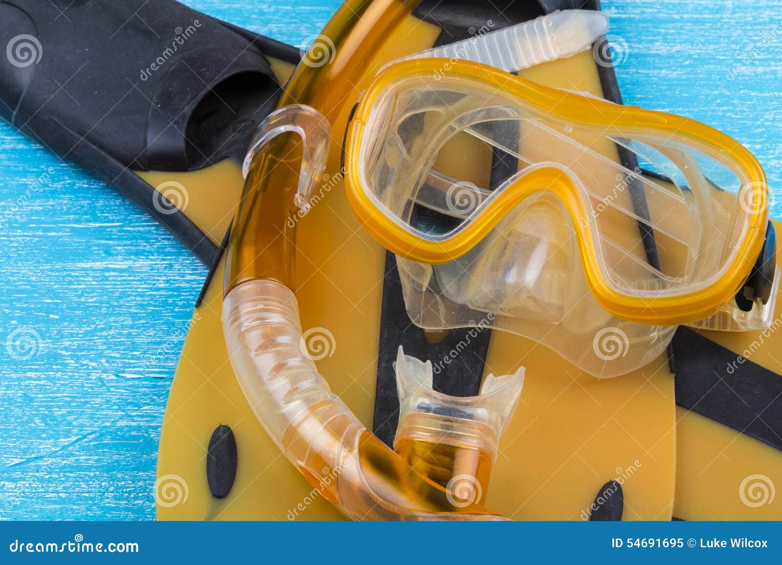 Snorkel, Diving Mask and Flippers Stock Image - Image of sport, leisure ...