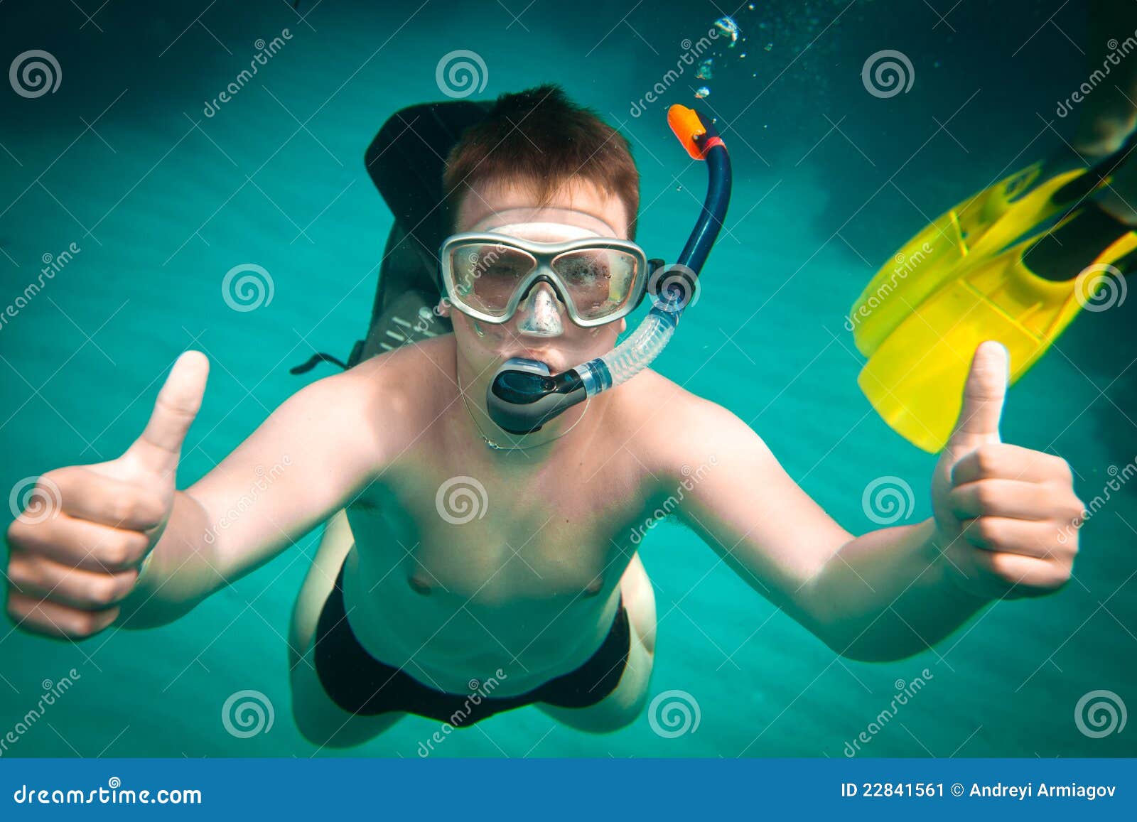 Snorkeler stock image. Image of recreational, snorkel - 22841561
