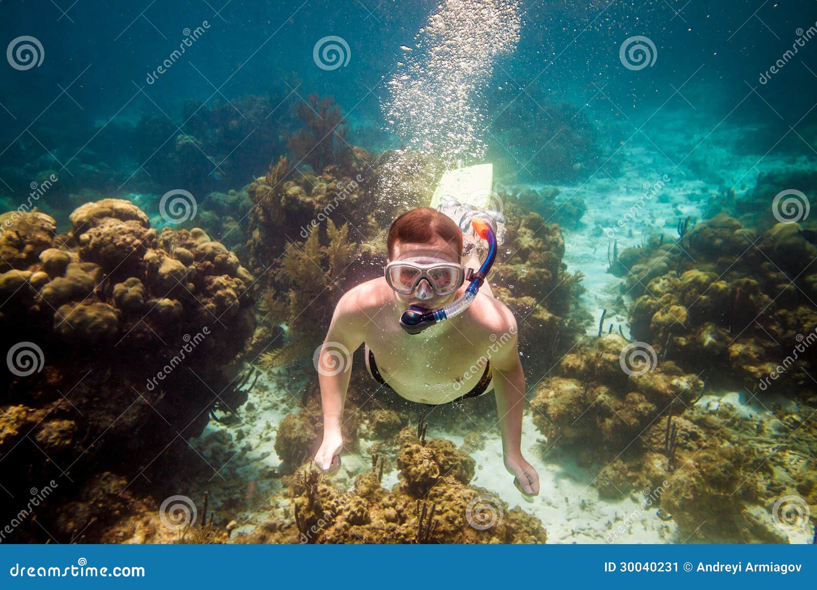 Snorkeler stock image. Image of child, holidays, exploration - 30040231