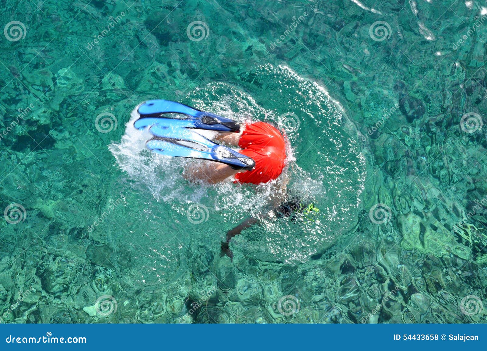 Snorkeler Diving in the Sea Stock Photo - Image of marine, phuket: 54433658