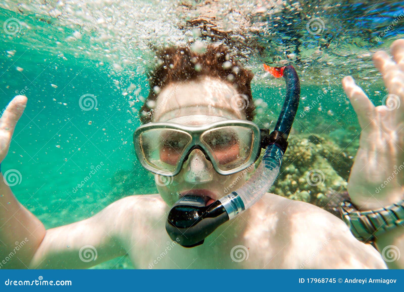 Snorkeler. Red sea stock image. Image of mask, diving - 17968745