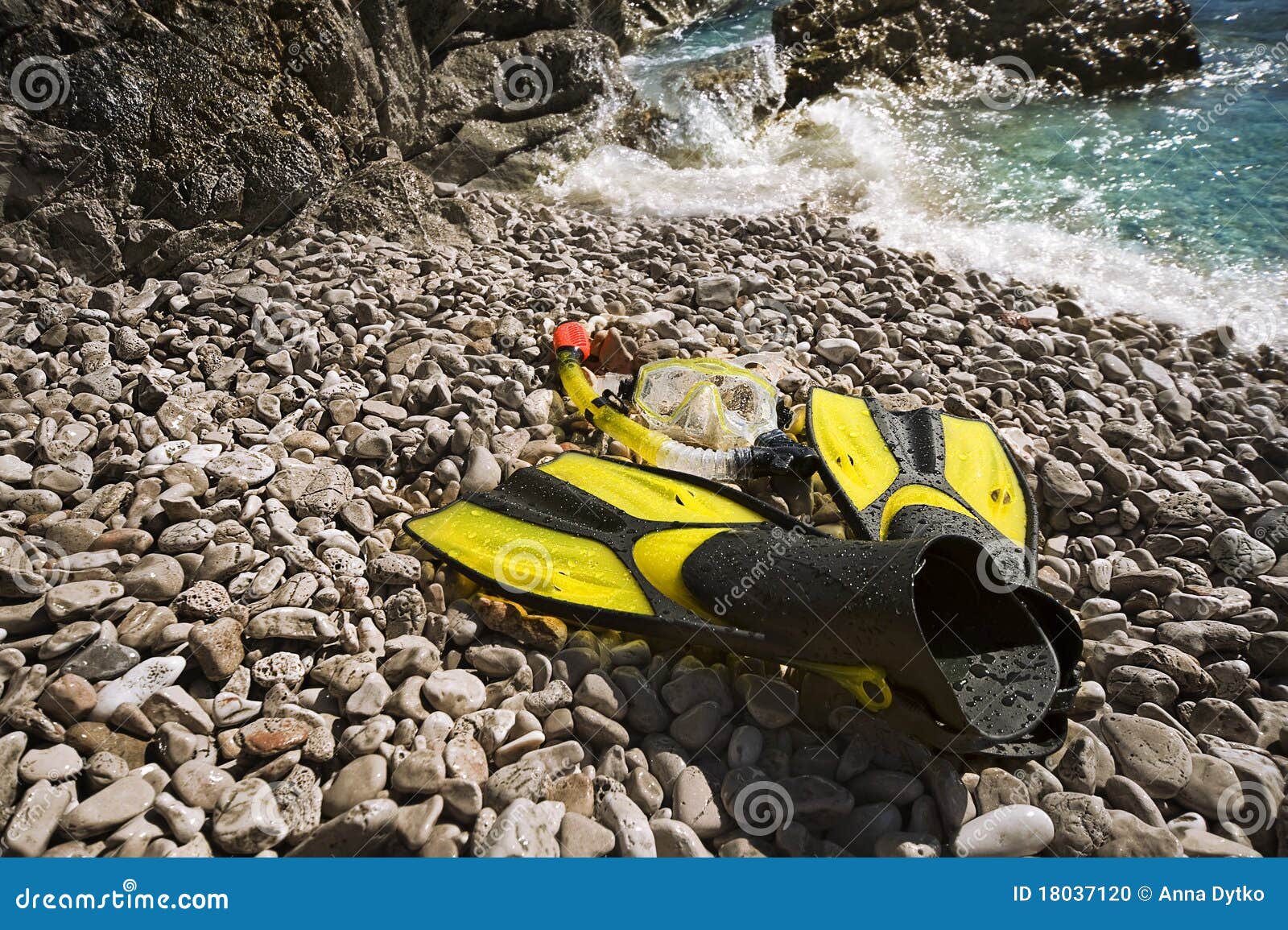 Snorkeling equipment stock photo. Image of europe, shore - 18037120