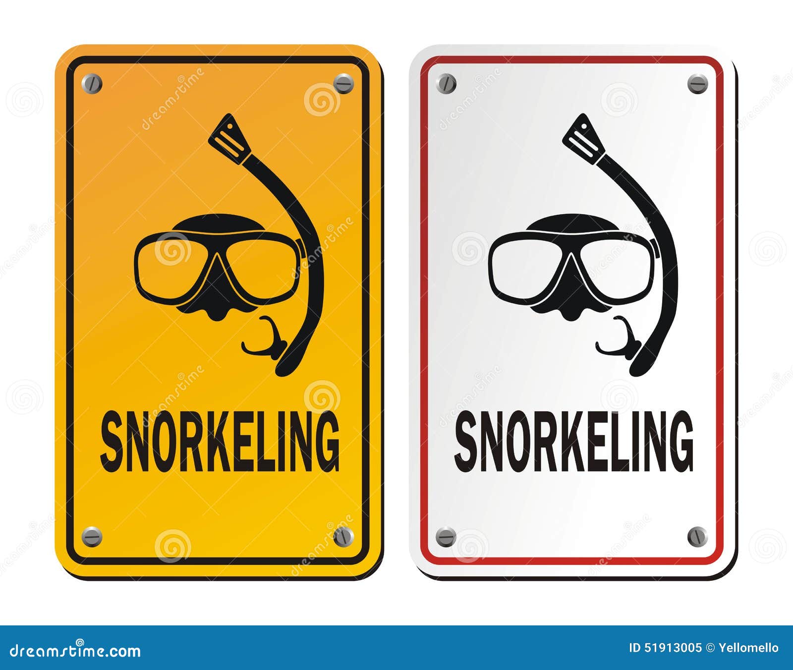 Snorkeling signs stock illustration. Illustration of icon - 51913005