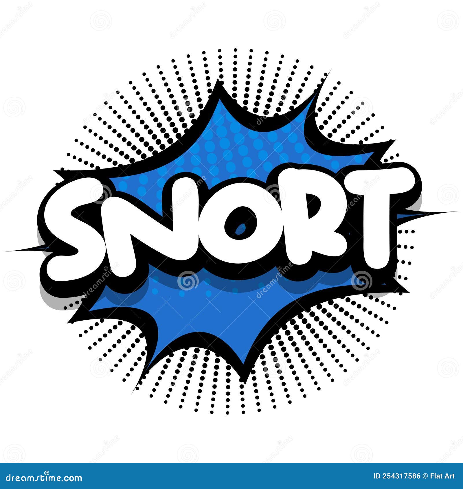 Snort Comic Book Explosion Bubble Vector Illustration Stock Vector ...