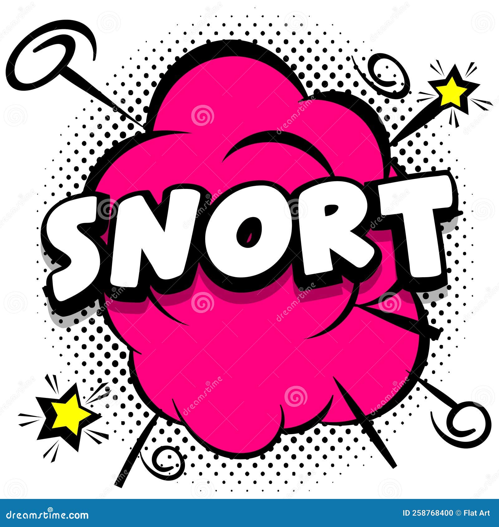 Snort Comic Bright Template with Speech Bubbles on Colorful Frames ...