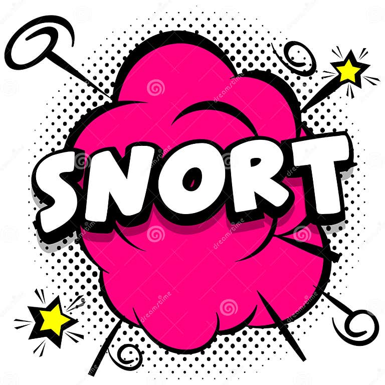 Snort Comic Bright Template with Speech Bubbles on Colorful Frames ...