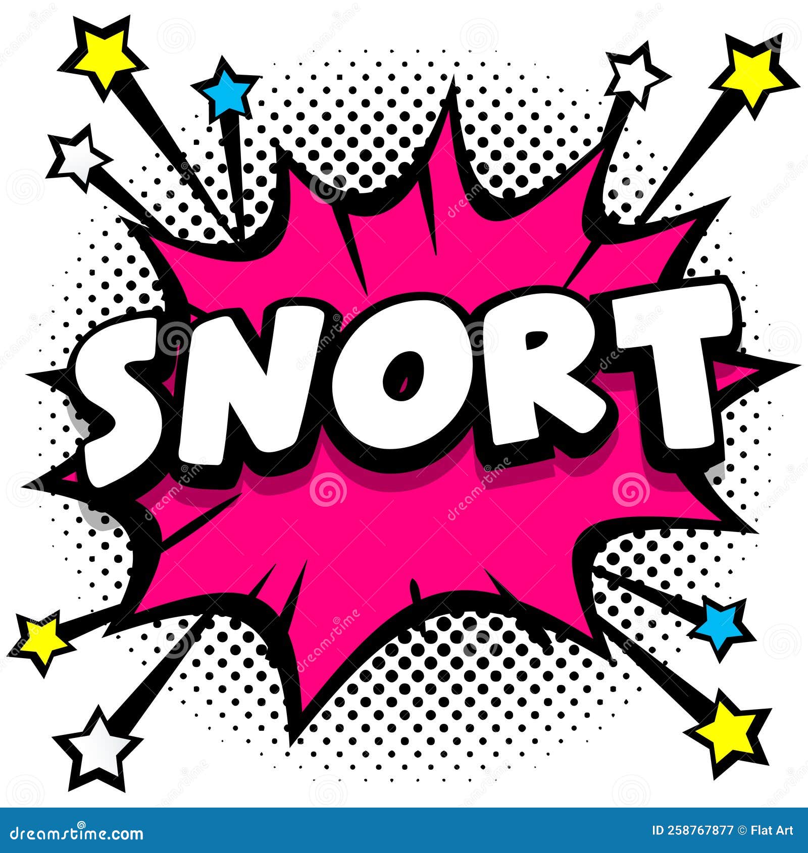 Snort Pop Art Comic Speech Bubbles Book Sound Effects Stock Vector ...