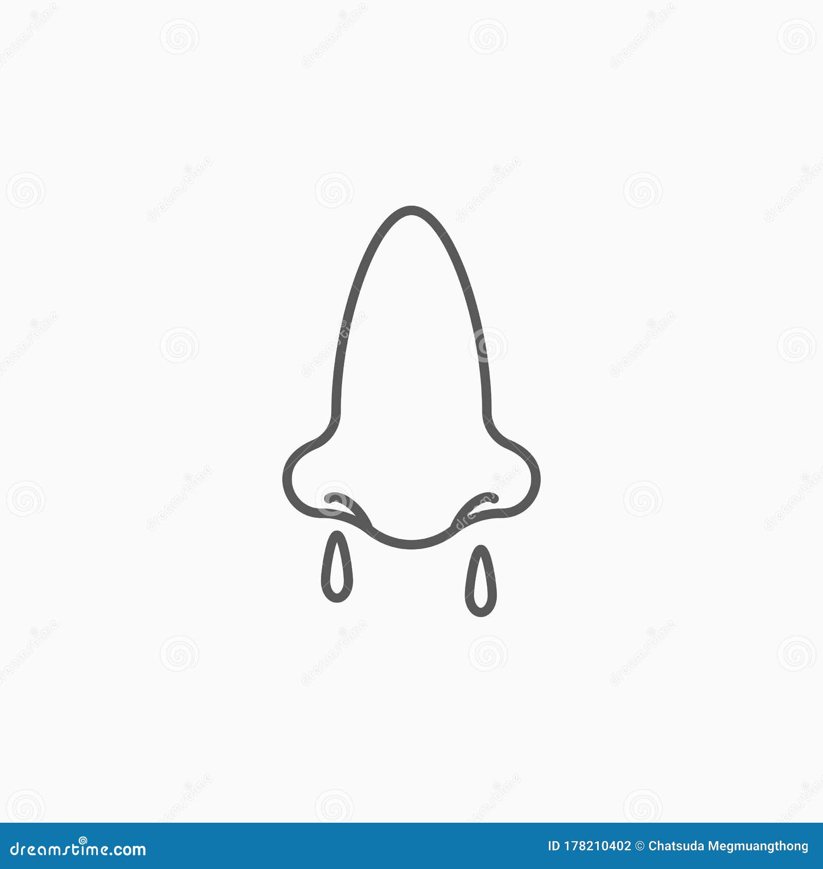 Snot Icon, Runny Nose Vector Stock Vector - Illustration of health ...