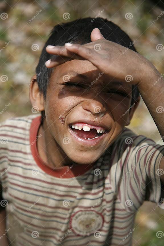Snotty boy editorial stock image. Image of nepal, grow - 8703394