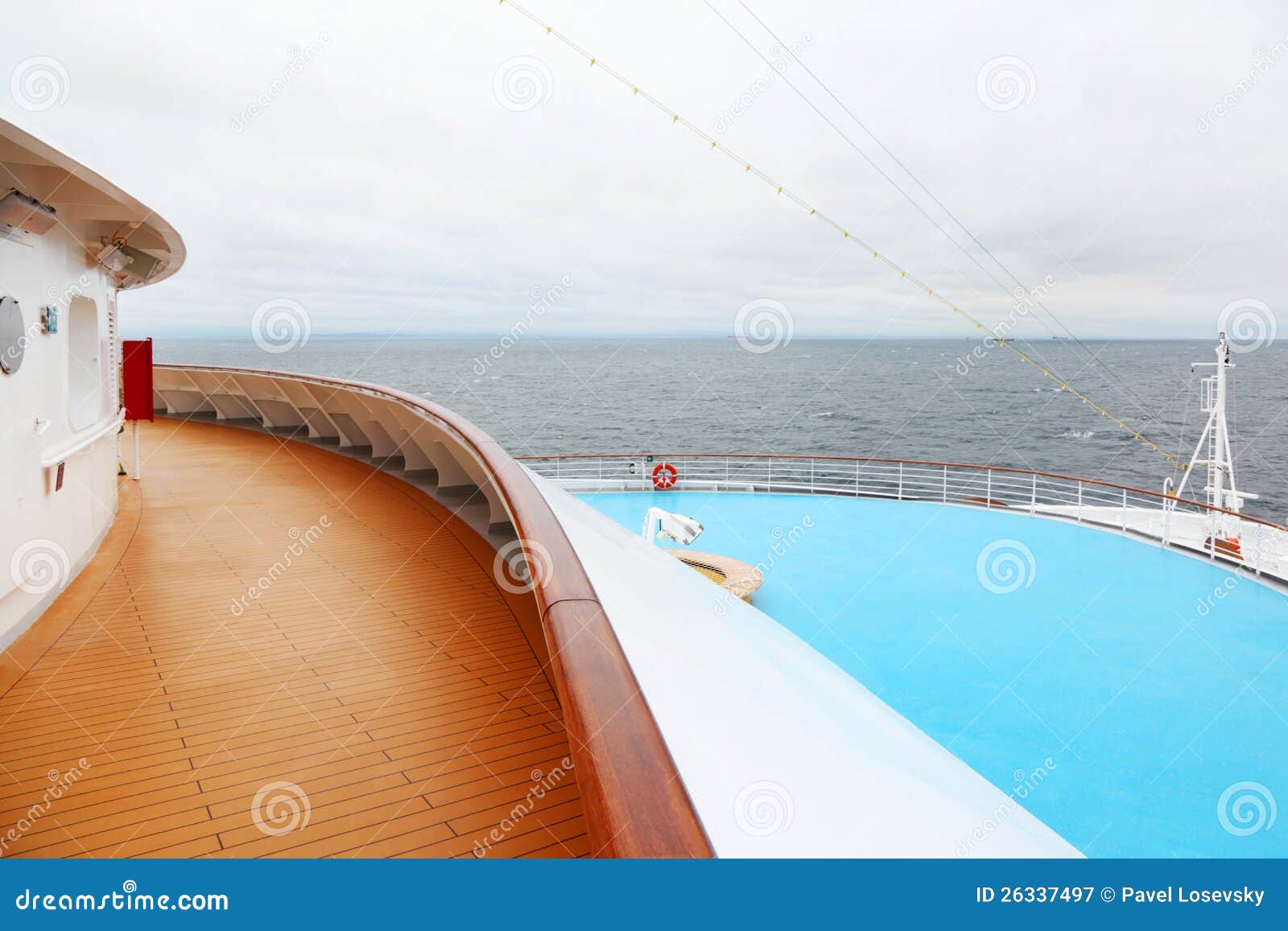 Snout with Railing of Cruise Ship. Stock Image - Image of maritime ...