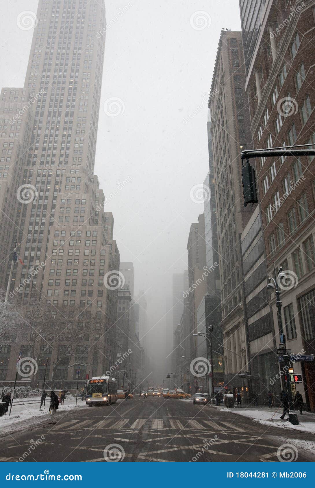 Snow editorial photo. Image of city, snowfall, street - 18044281