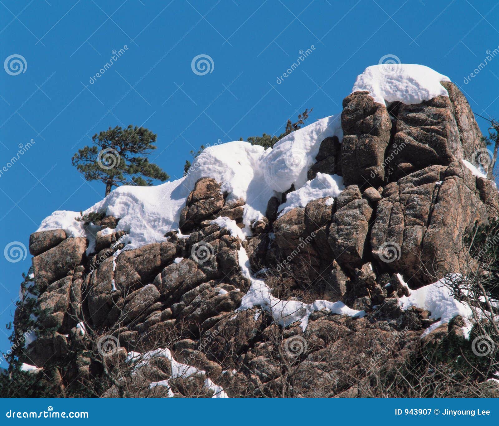 Snow above Rocks stock image. Image of nature, high, mountain - 943907
