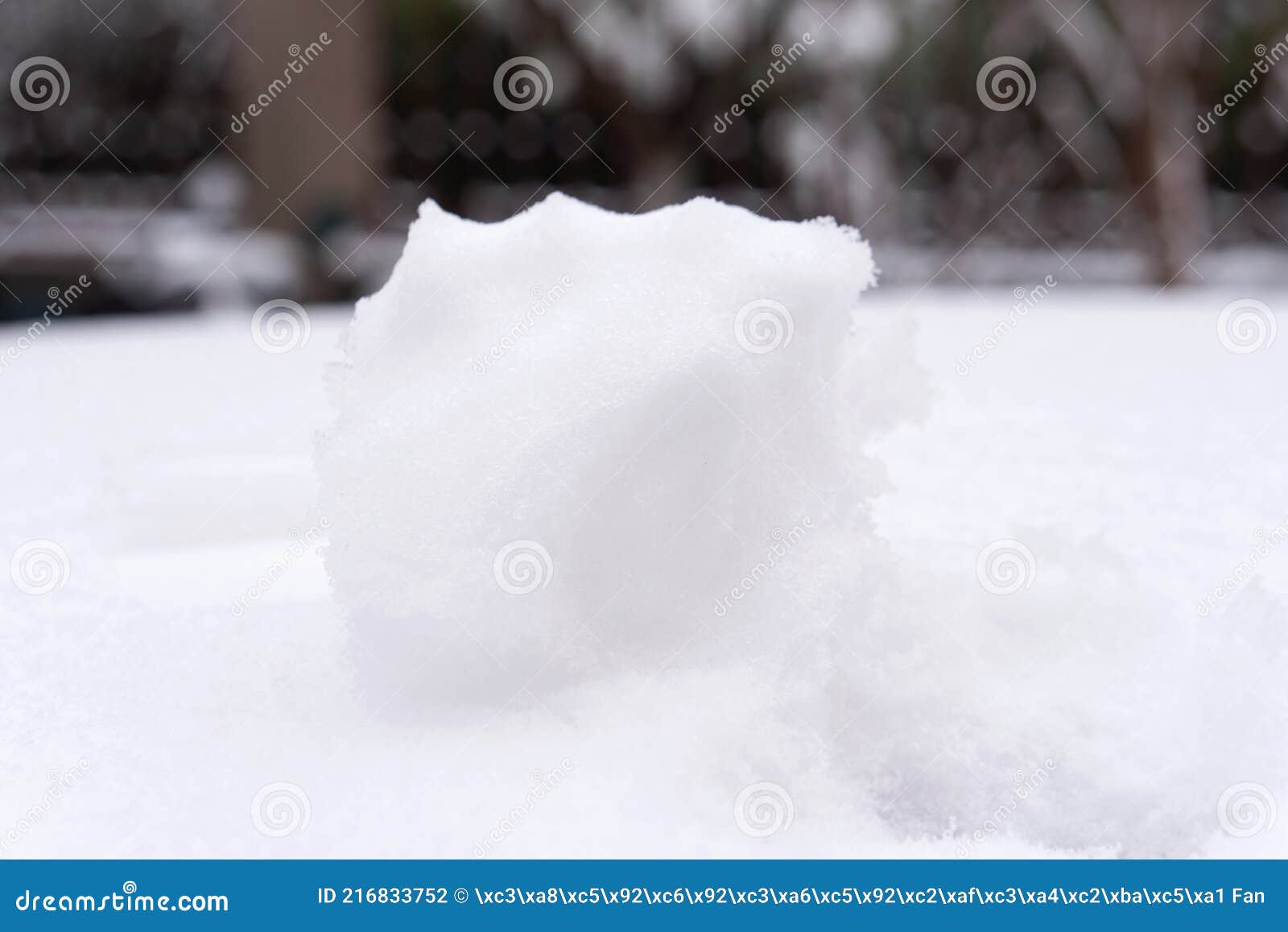 Snow Accumulation Outdoors after Snowing in Northern China Stock Photo ...