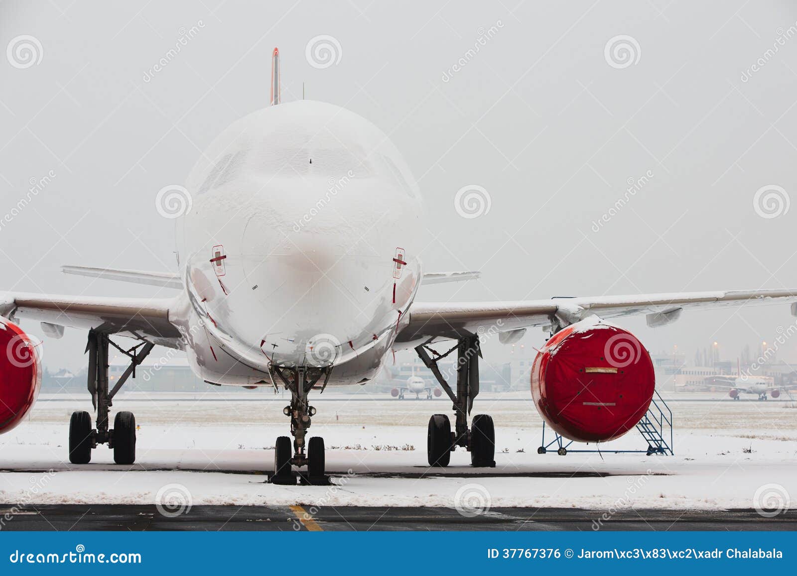 Snow at the airport stock photo. Image of outdoor, deicing - 37767376