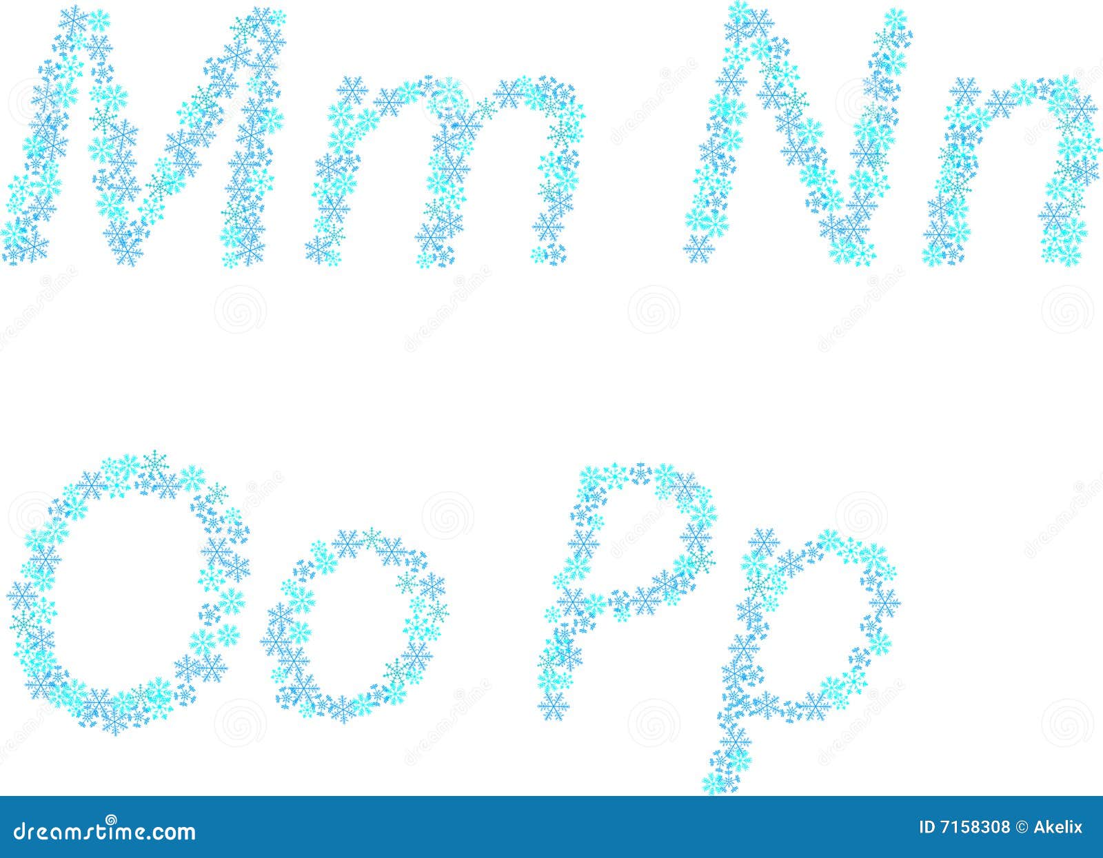 Snow alphabet stock vector. Illustration of season, abstract - 7158308