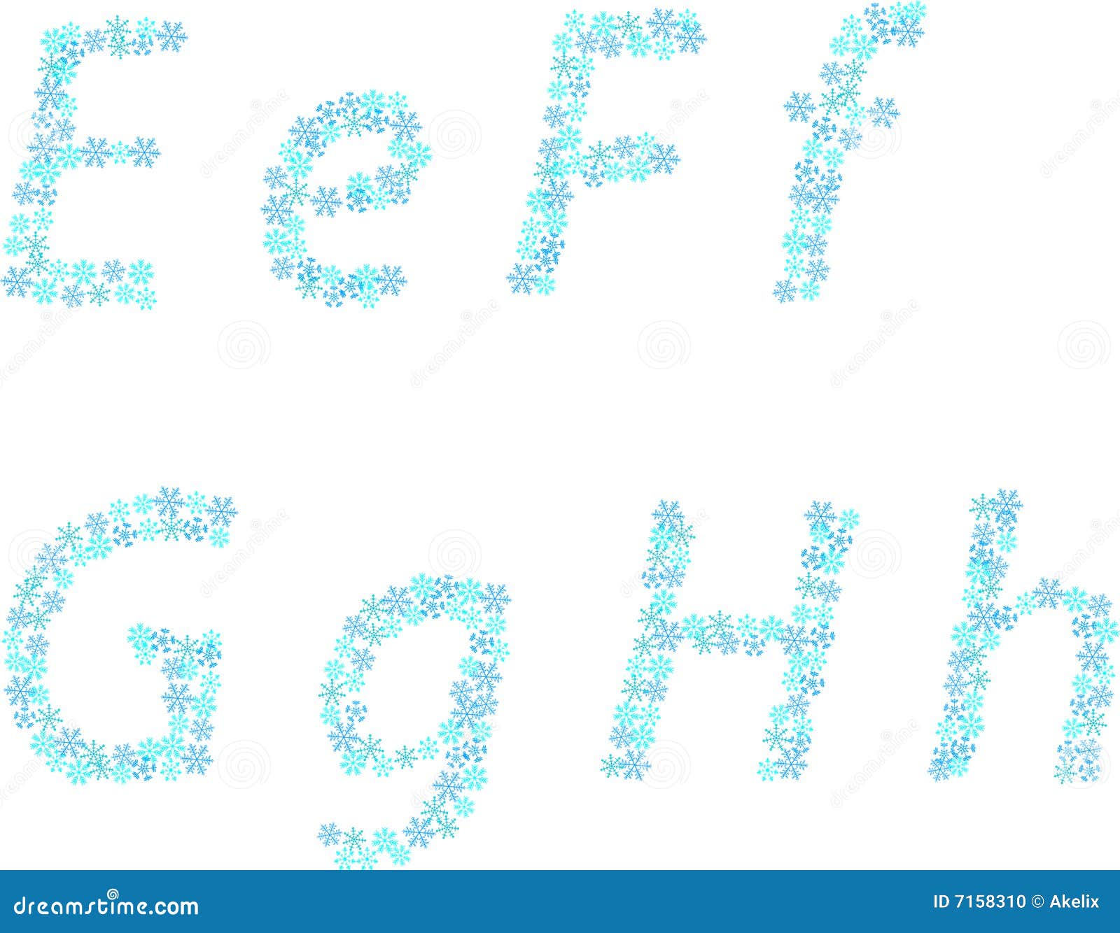 Snow alphabet stock vector. Illustration of snow, cold - 7158310