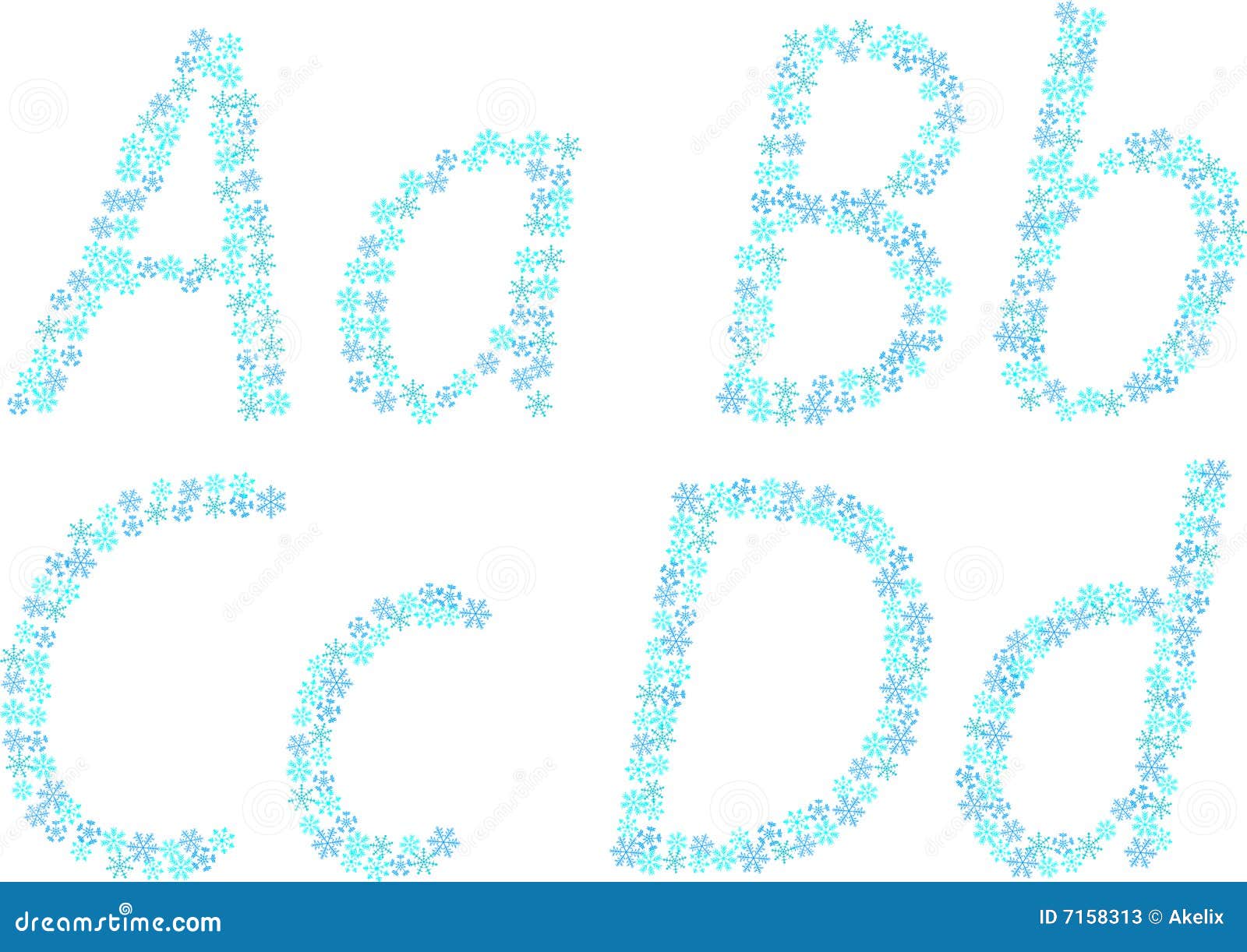 Snow alphabet stock vector. Illustration of decoration - 7158313