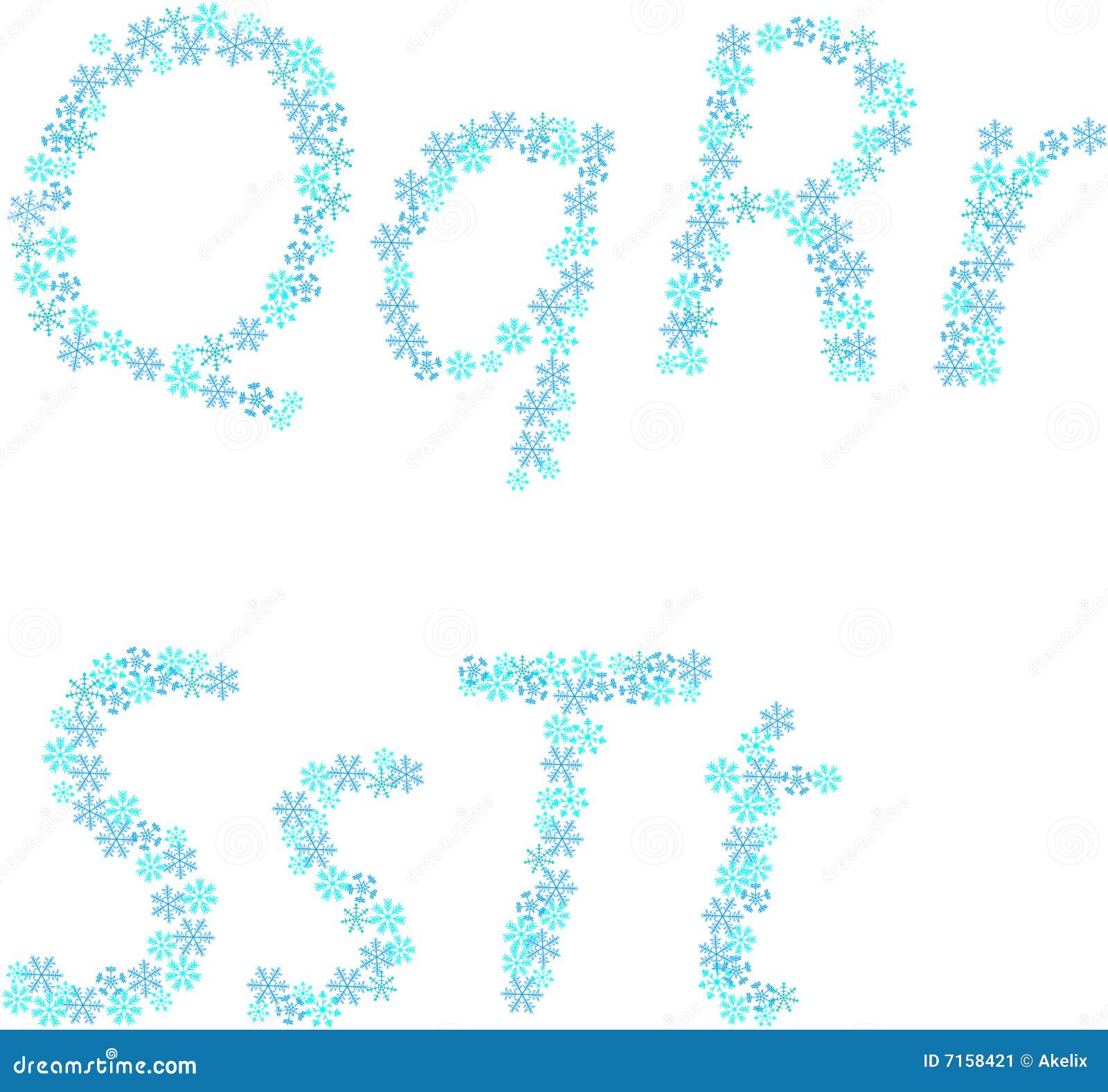 Snow alphabet stock vector. Illustration of season, shape - 7158421