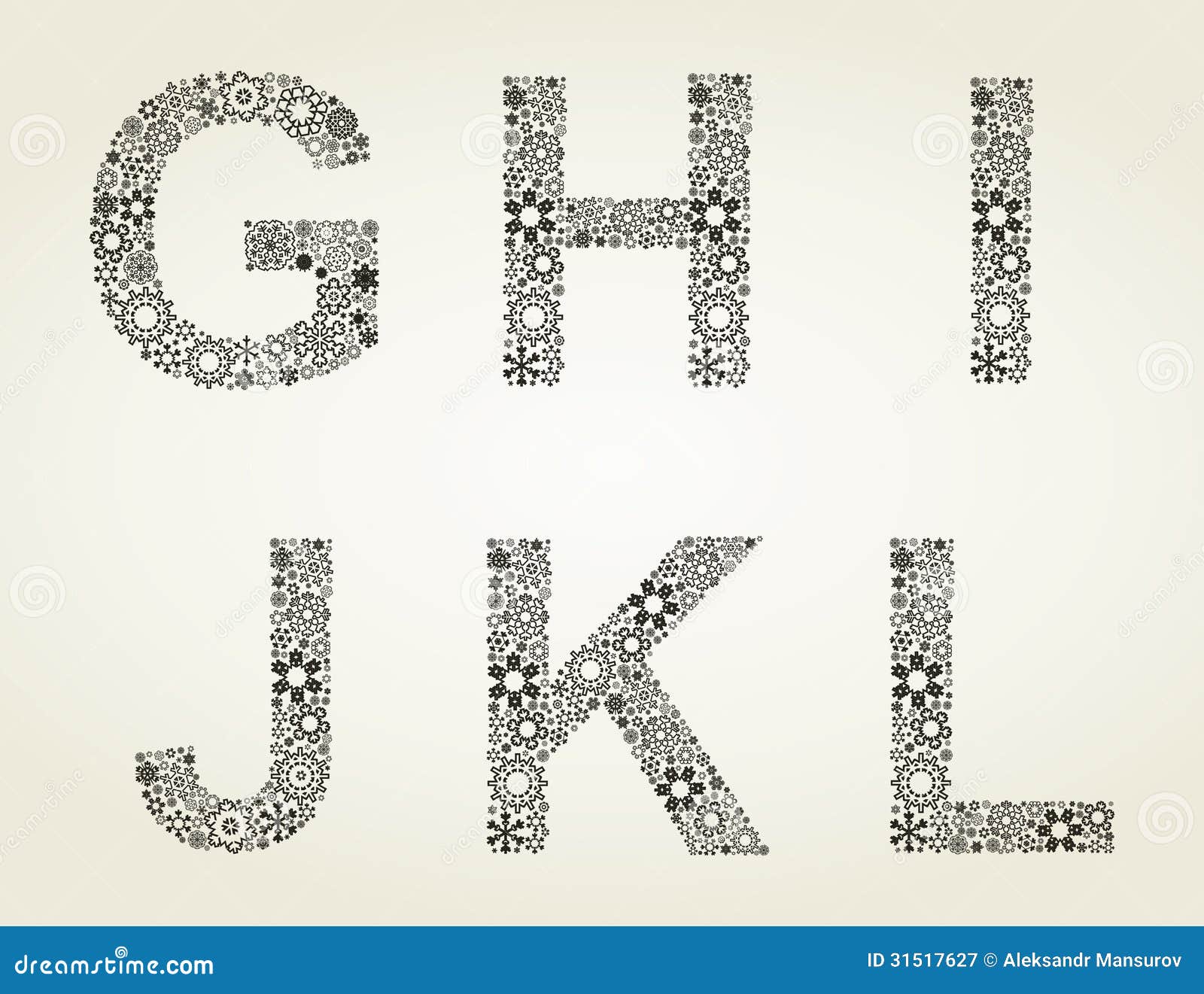 Snow the alphabet2 stock vector. Illustration of winter - 31517627