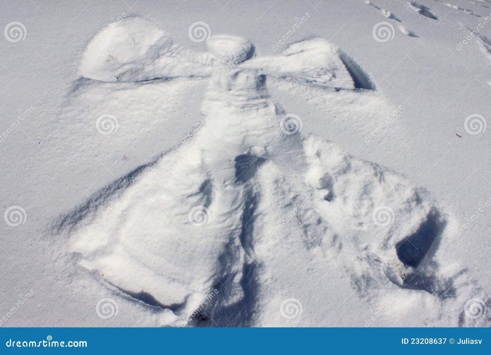 Snow angel stock image. Image of angel, horizontal, beautiful - 23208637