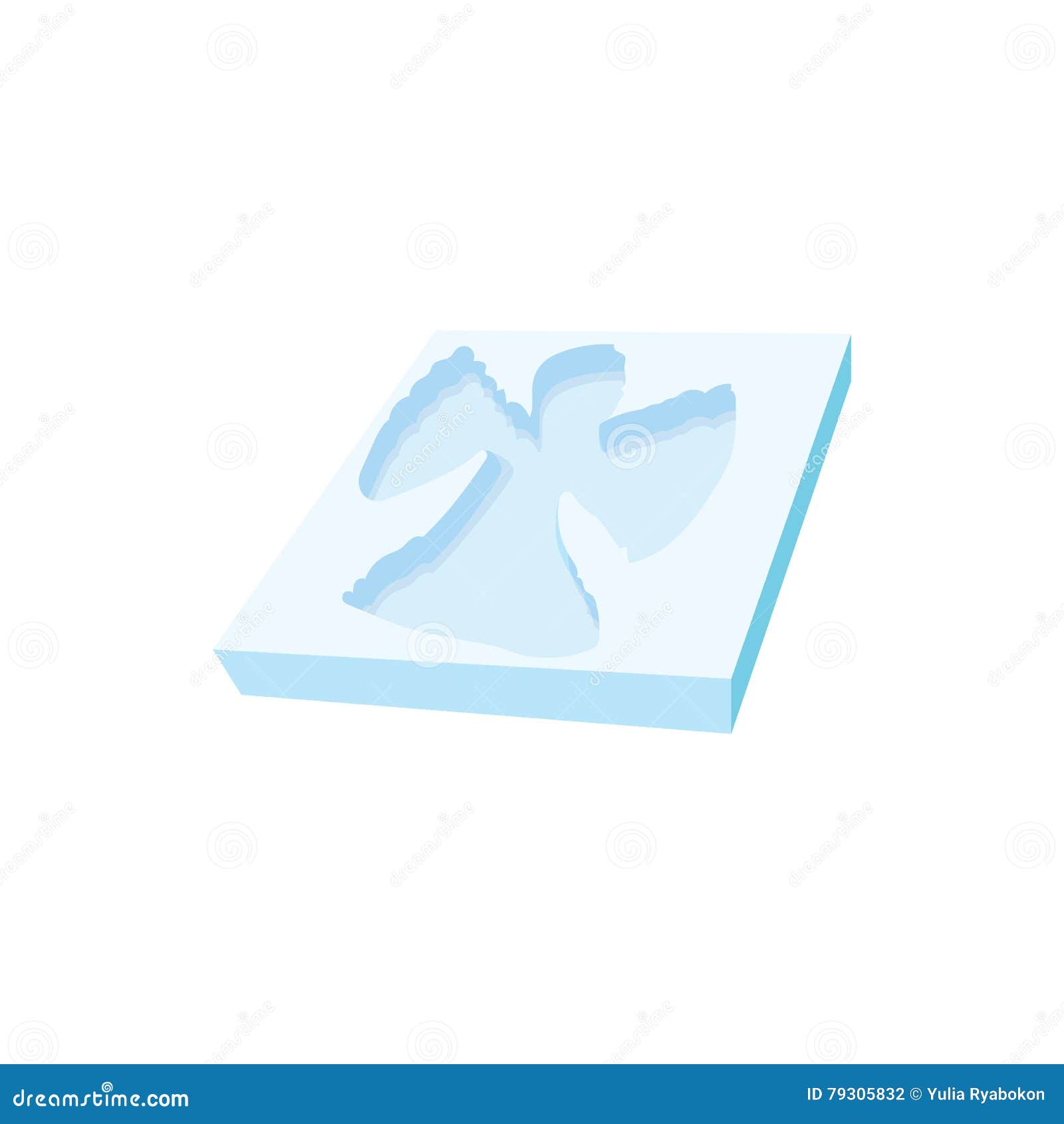 Snow Angel Icon, Cartoon Style Stock Vector - Illustration of cold ...
