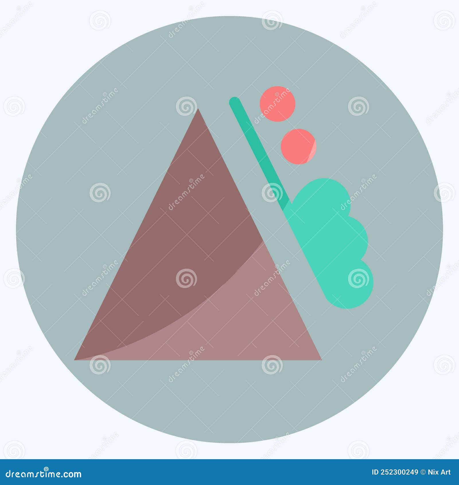 Snow Avalanche Icon in Trendy Flat Style Isolated on Soft Blue ...