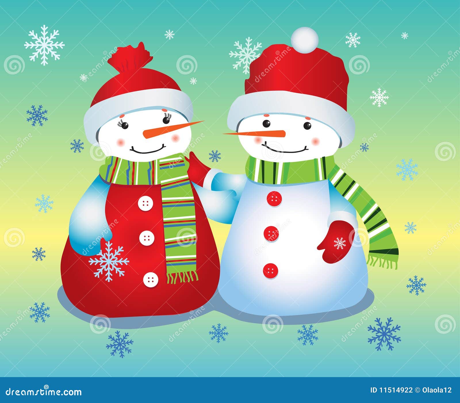 Snow babies snowman stock vector. Illustration of young - 11514922