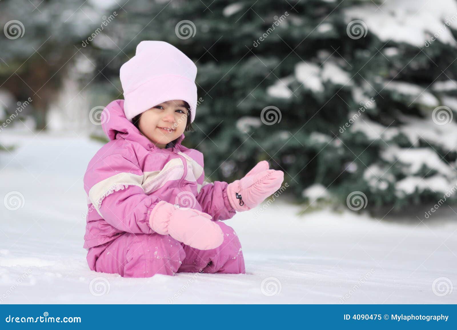 Snow baby stock image. Image of snowy, toddler, outdoor - 4090475